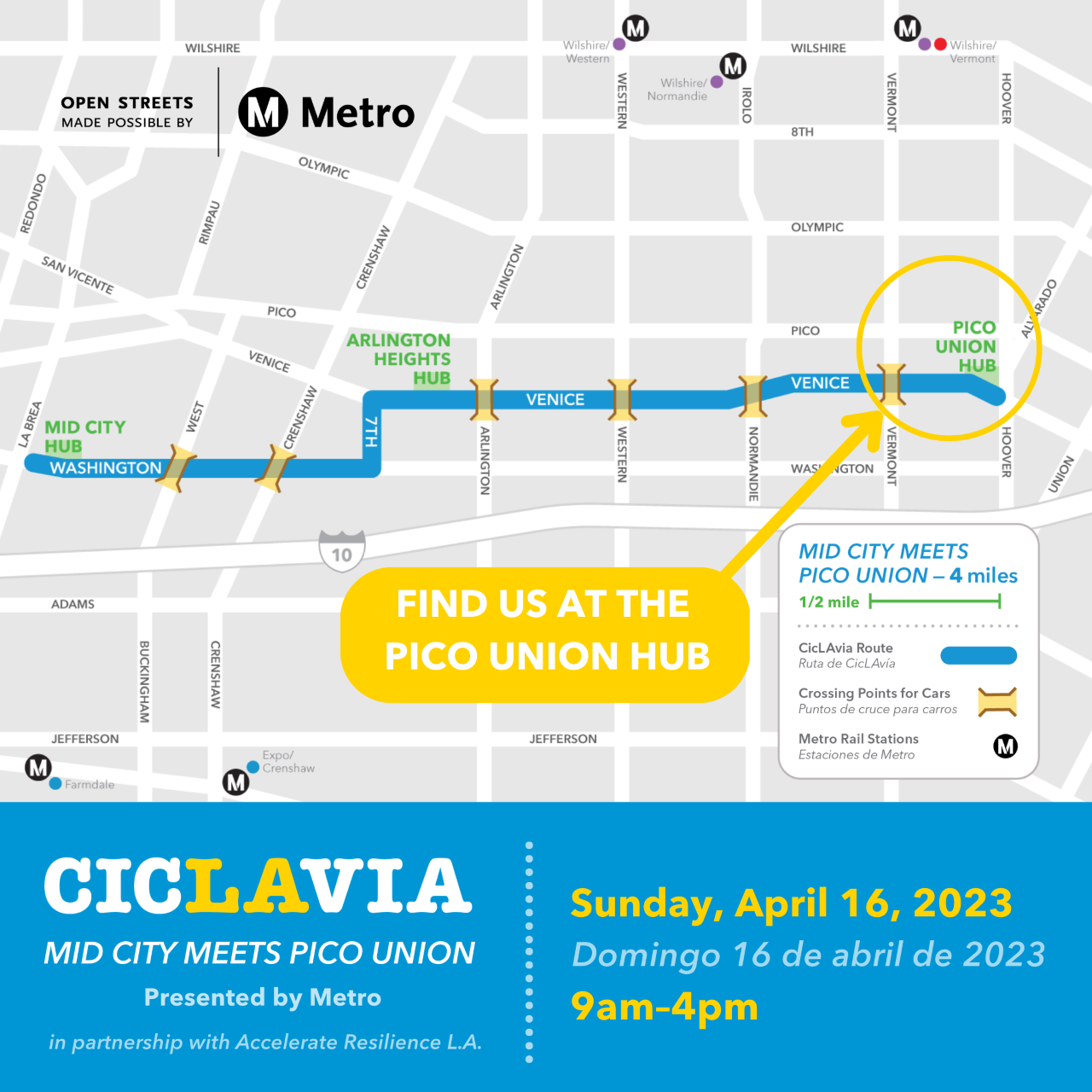 CicLAvia – Mid City meets Pico Union – Metro Bike Share